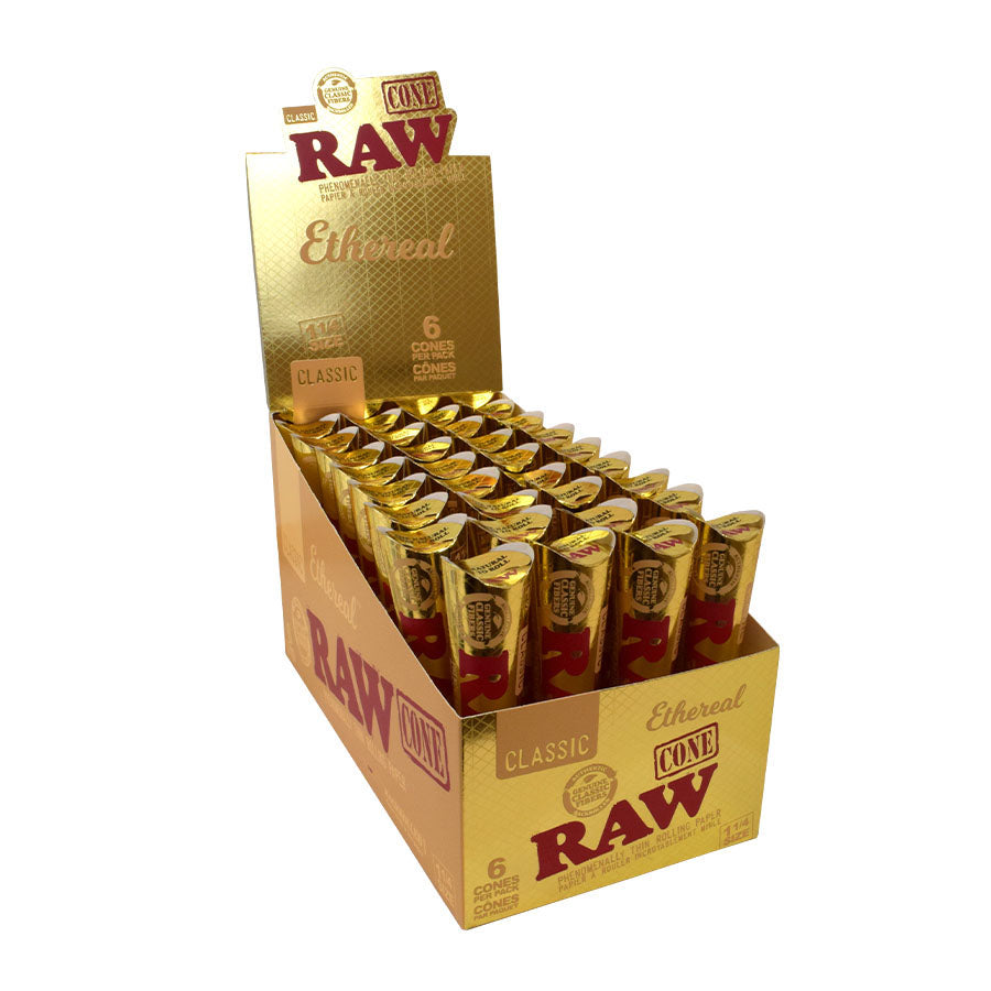 RAW Ethereal Cones 1 1/4 Pack of 6 - BC Smoke Shop