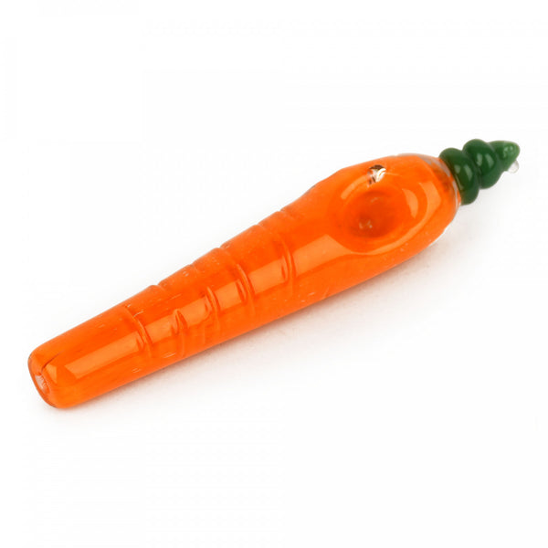 Red Eye Glass Carrot Hand Pipe - BC Smoke Shop