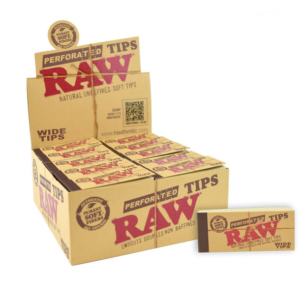 RAW Tips Wide Perforated - BC Smoke Shop