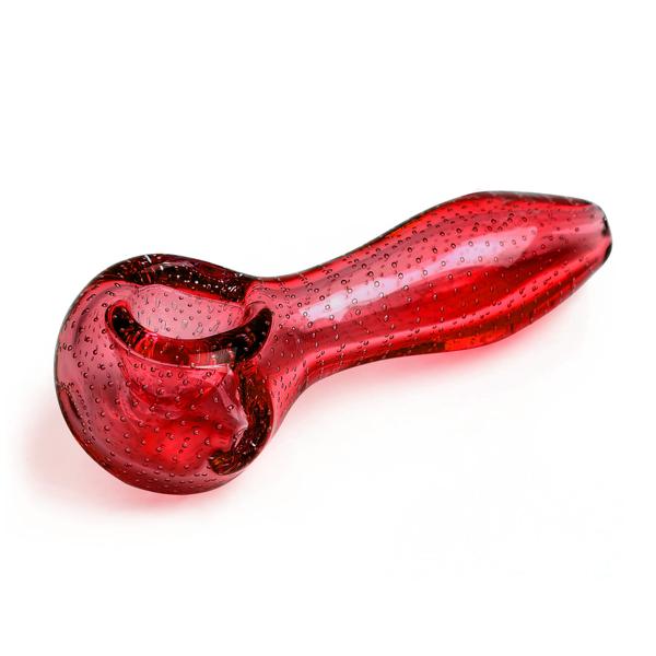 Red Eye Glass 4" Bubble Trouble Hand Pipe - BC Smoke Shop